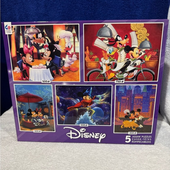 Disney | Games | Disney Jigsaw Puzzle Set 5 Pack | Poshmark